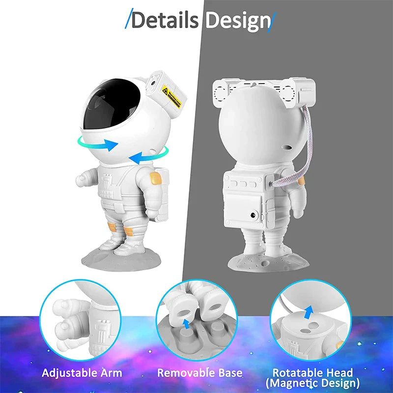 Astronaut Projector Galaxy Starry Sky Night Light Ocean Star LED Lamp ...
